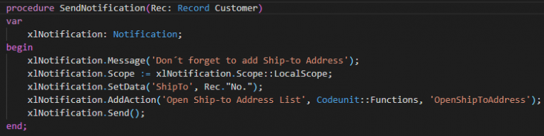 How To Create Notification Actions In Business Central - Business ...