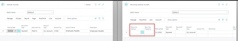 How To Use Recurring Journals In Business Central - Business Central Geek