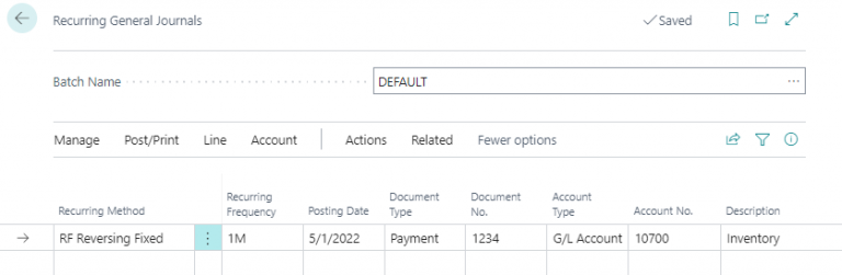 How To Use Recurring Journals In Business Central - Business Central Geek
