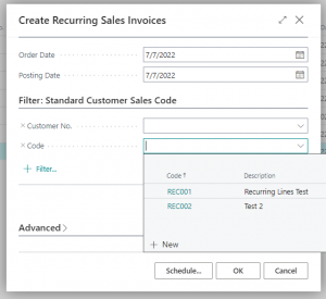 How To Create Recurring Invoices In Business Central - Business Central Geek